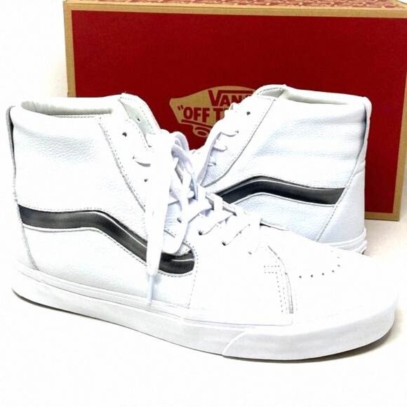 Vans | Shoes | Vans Sk8hi Xl Shoes Big Mood Leather White Mens ...